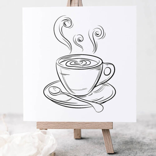 Stempel Kaffeetasse | 100% Handmade von Newstamps